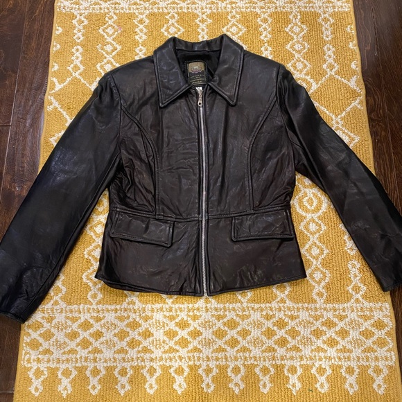 Laurence Roy | Jackets & Coats | Laurence Roy Classic Black Leather ...